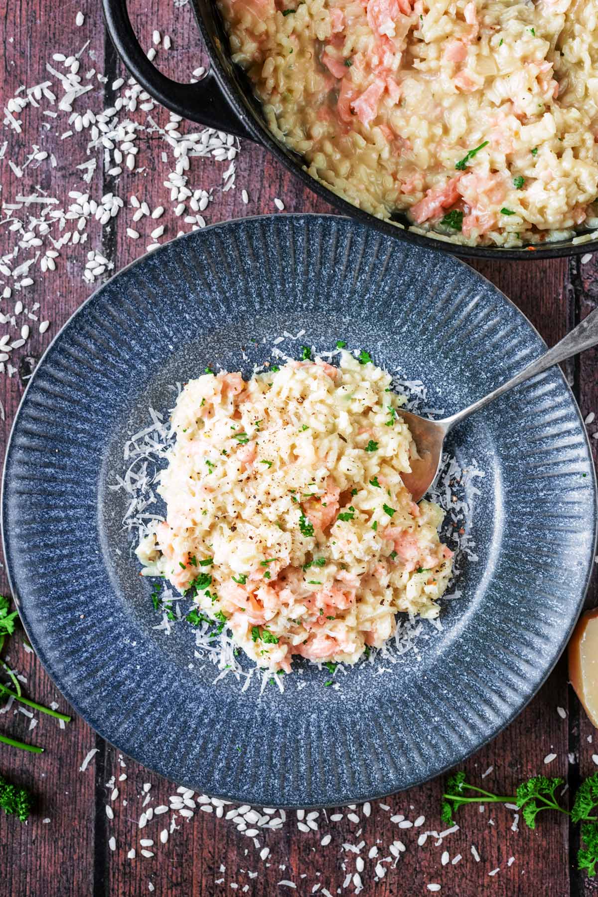 Smoked Salmon Champagne Risotto
